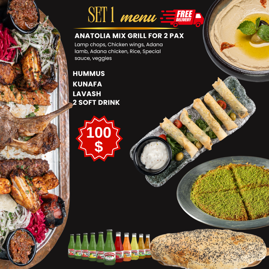 Lebanese, Arab and Turkish Food Menu